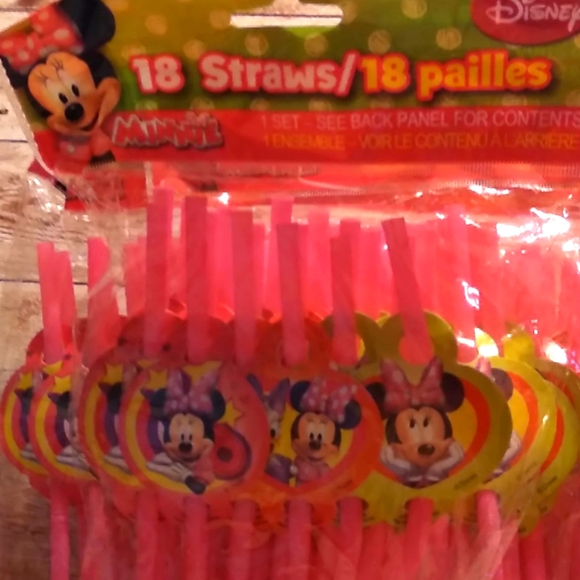 Party Supplies | Minnie Mouse Drinking Straws | Poshmark